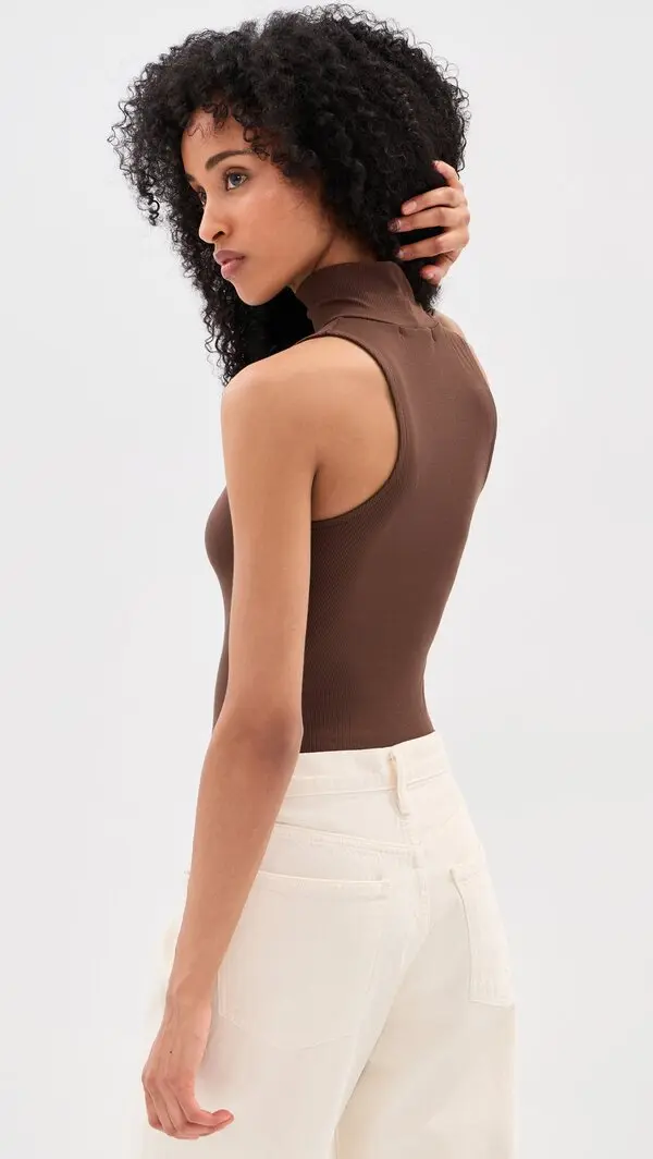 LE BOP Carolyn Thong Bodysuit - Chocolate