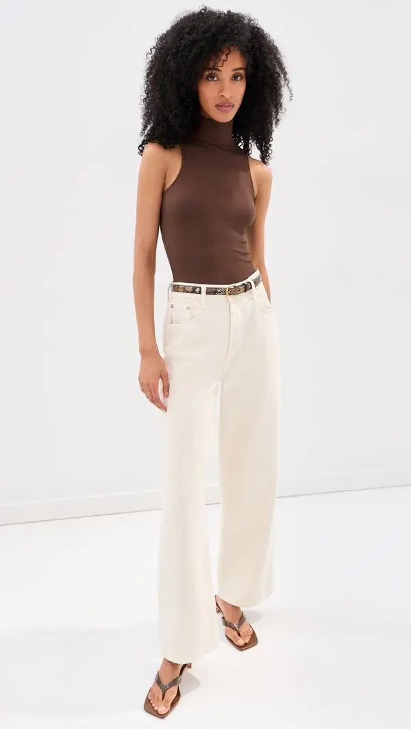 LE BOP Carolyn Thong Bodysuit - Chocolate