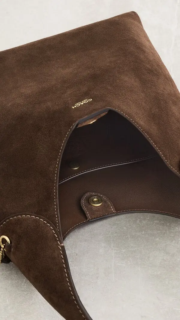 COACH Suede Brooklyn Shoulder Bag