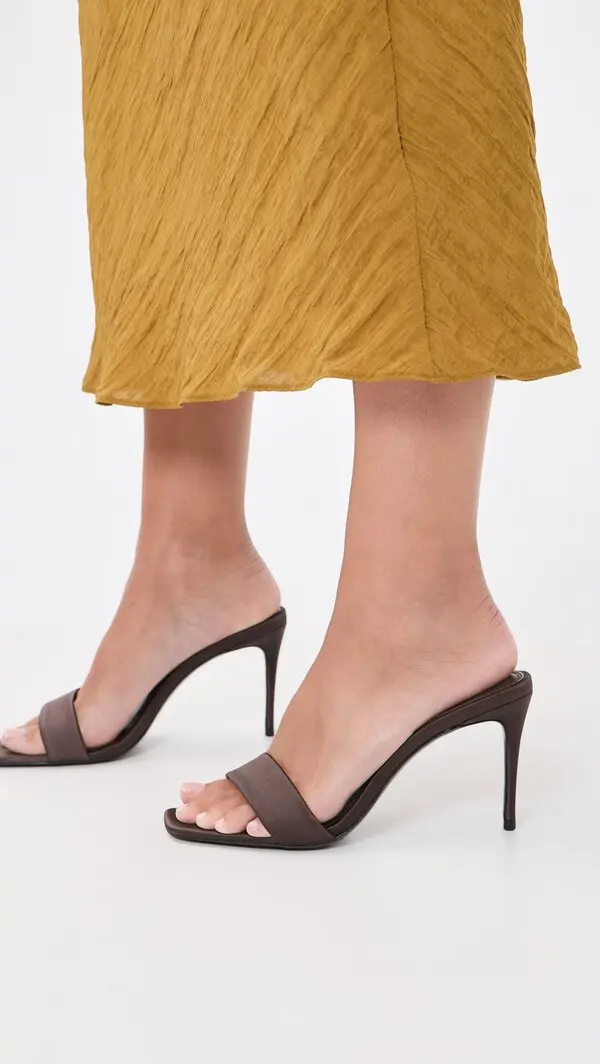BLACK SUEDE STUDIO Naomi Satin Mules