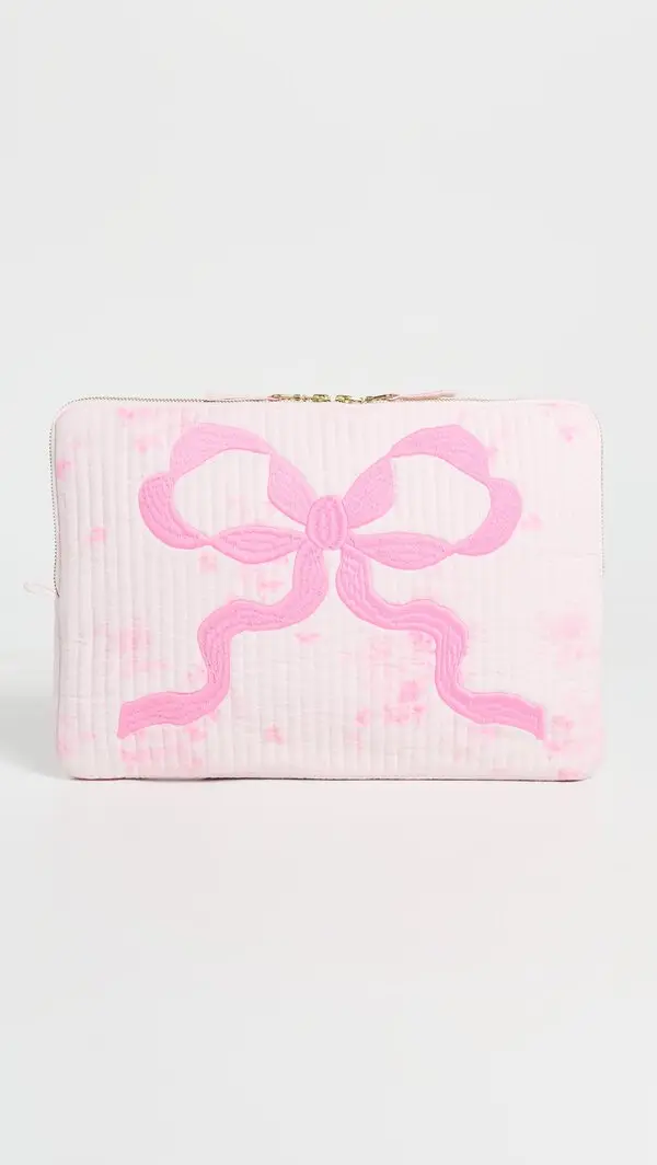 LoveShackFancy Bow Detail Laptop Sleeve