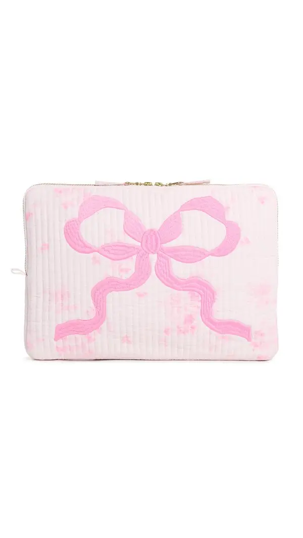 LoveShackFancy Bow Detail Laptop Sleeve