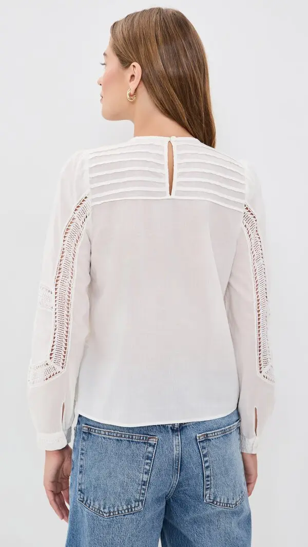 Ulla Johnson Marlowe Long Sleeve Cotton Top