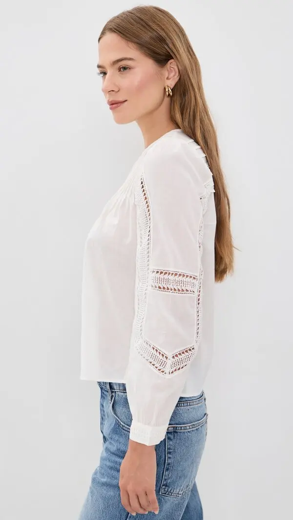 Ulla Johnson Marlowe Long Sleeve Cotton Top