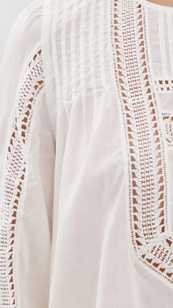 Ulla Johnson Marlowe Long Sleeve Cotton Top