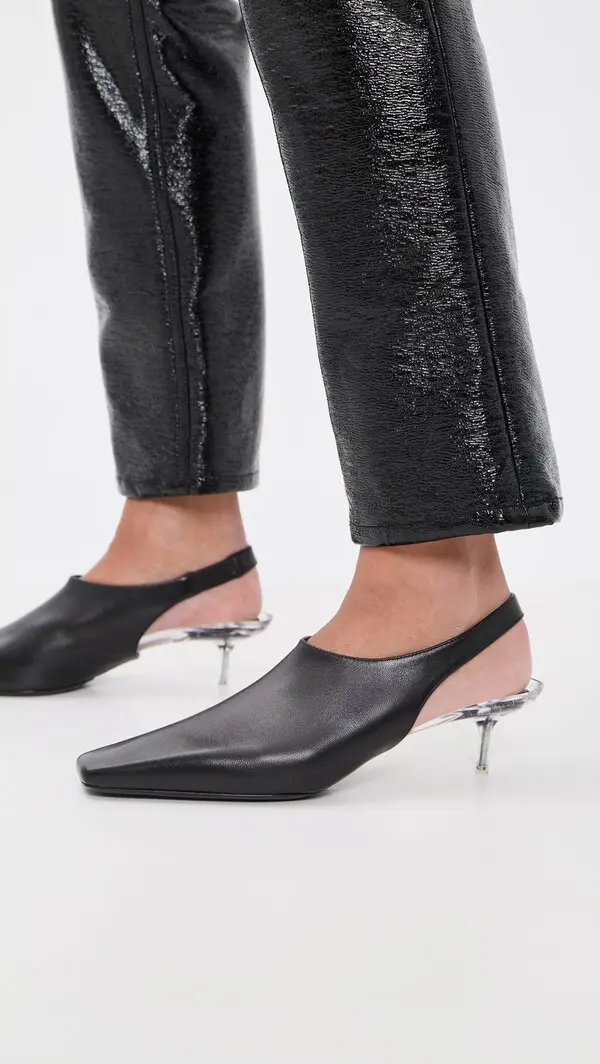 COURREGES Transparent Kitten-heel Slingbacks