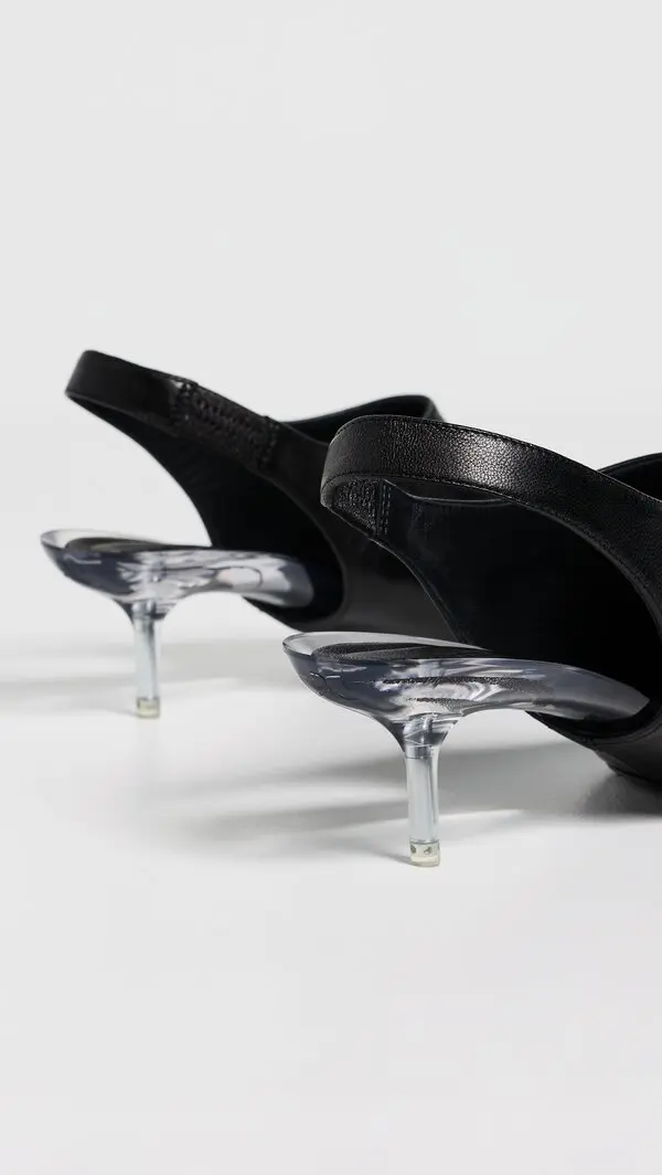 COURREGES Transparent Kitten-heel Slingbacks