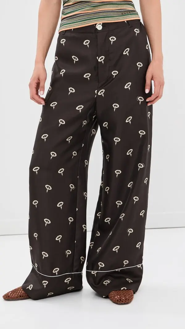 Marni Silk Satin Trousers