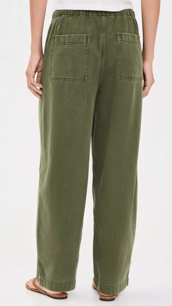 Madewell Pull-on Barrel-leg Utility Pants In Airy Denim