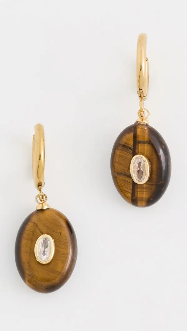ADINA EDEN Turtle Charm Hoop Earrings