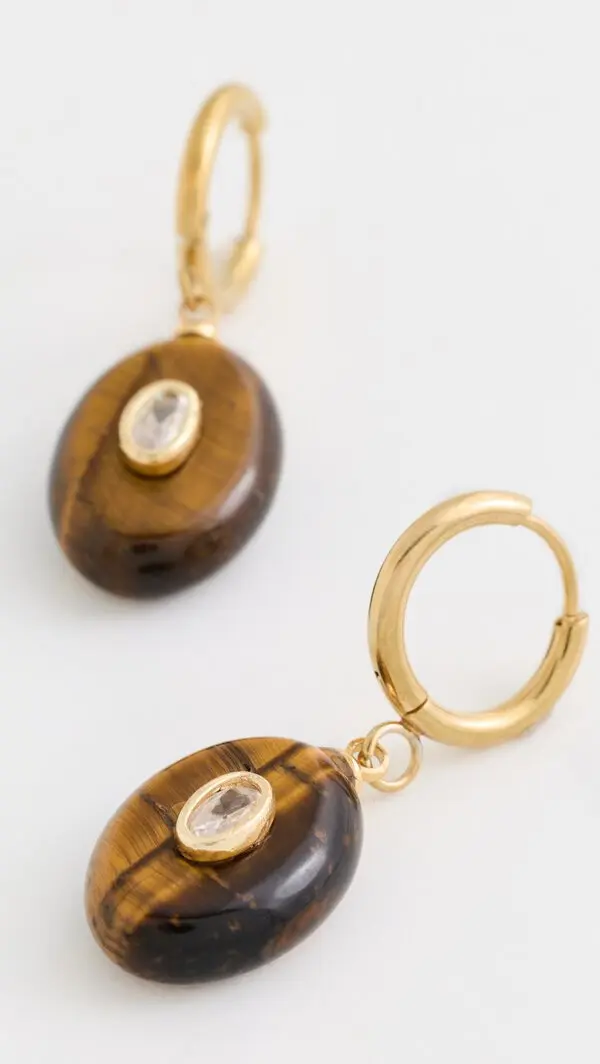 ADINA EDEN Turtle Charm Hoop Earrings