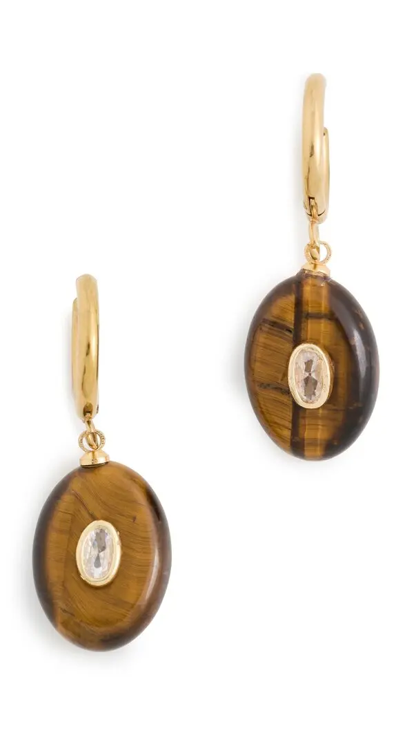 ADINA EDEN Turtle Charm Hoop Earrings