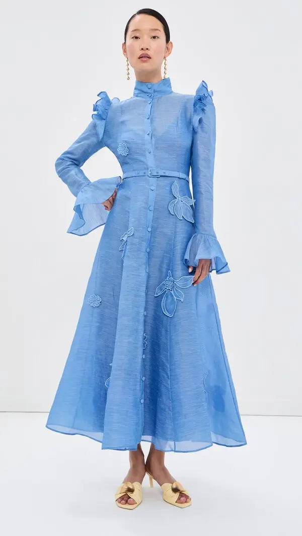 LEO LIN Katrina Applique Butterfly Sleeve Dress