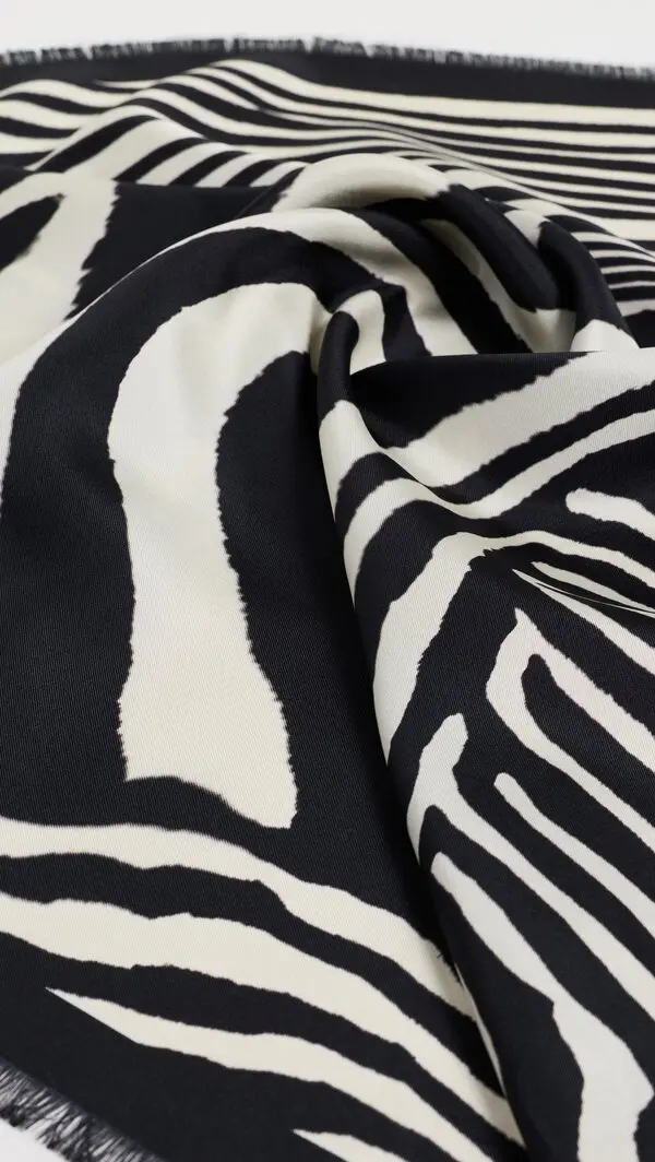 NILI LOTAN Zebra Silk Twill Scarf