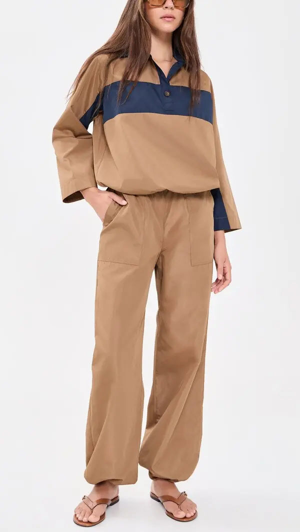 Rag & Bone Claire Taffeta Pants - Camel