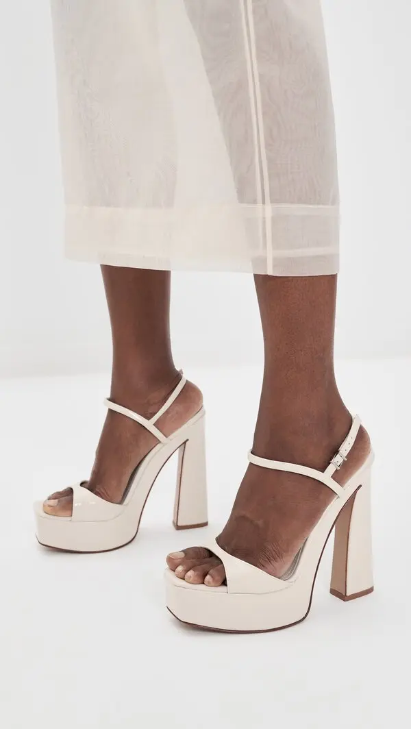 Schutz Arlene Platform Sandals - Pearl