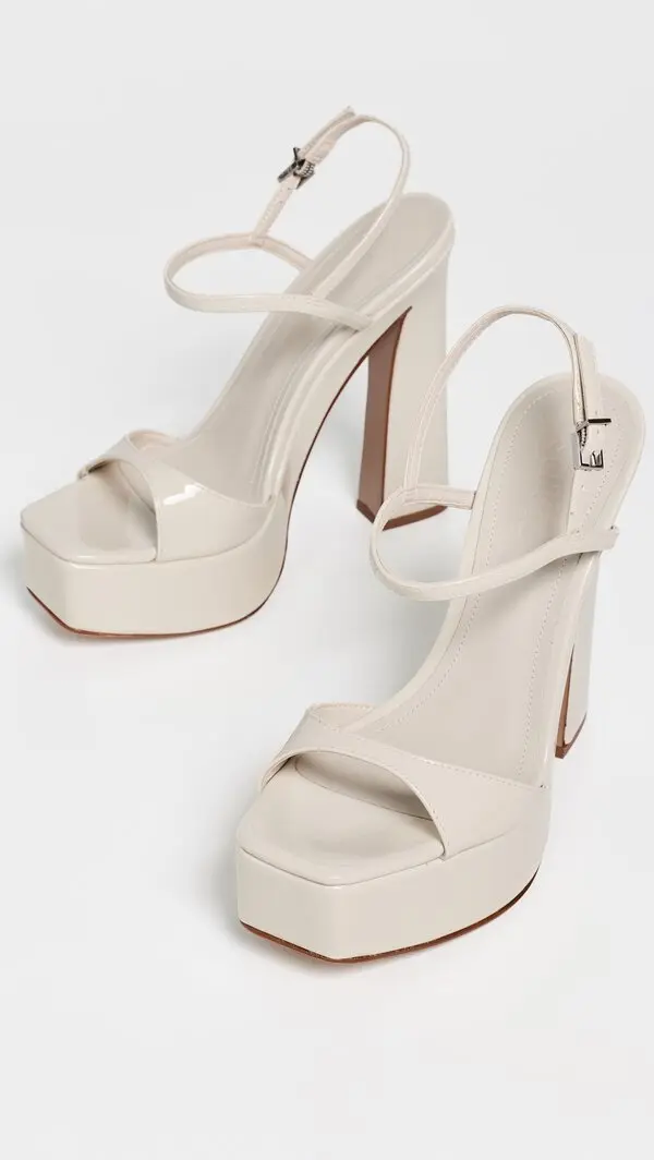 Schutz Arlene Platform Sandals - Pearl