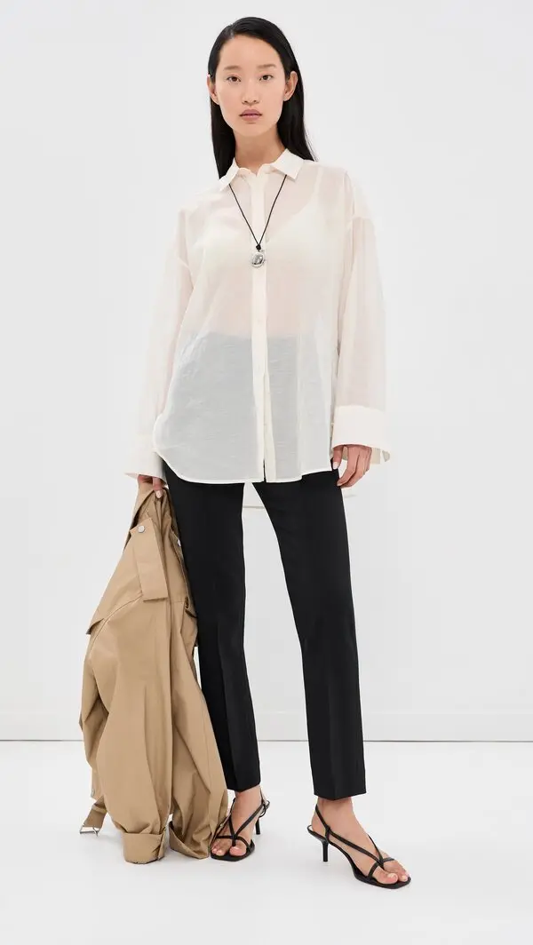 RÓHE Cigarette Leg Tailored Trousers