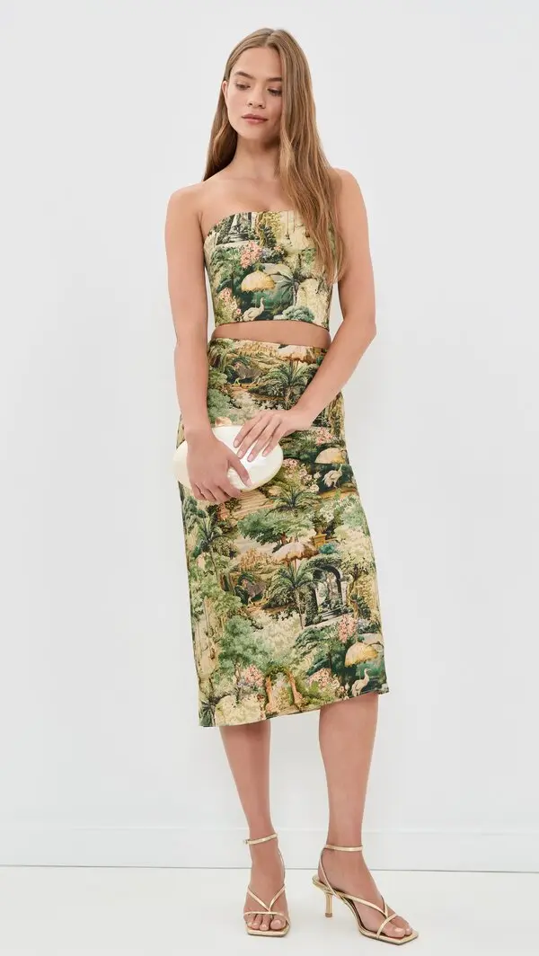 Alice + Olivia Ceresi Smocked Bandeau Top