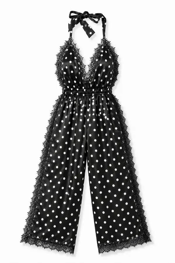 NOBLESSE OBLIGE Luna Long Romper Polka Dot