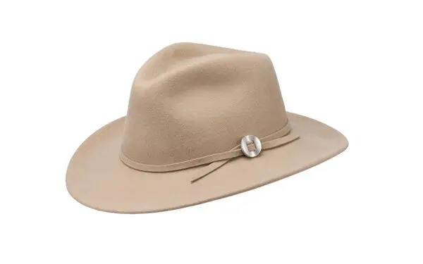 JAMIE SLYE HATS + ACCESSORIES Neutrals Willa Wide Brim Wool Hat Fawn - White