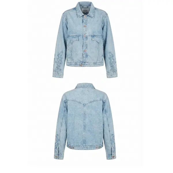 TRIARCHY DENIM INC. Frida Boxy Western Jacket Moonwashed Ranchero Indigo