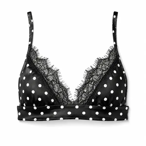 NOBLESSE OBLIGE Luna Bralette Polka Dot - Black