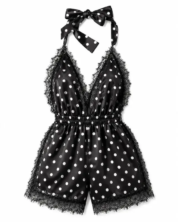 NOBLESSE OBLIGE Luna Short Romper Polka Dot