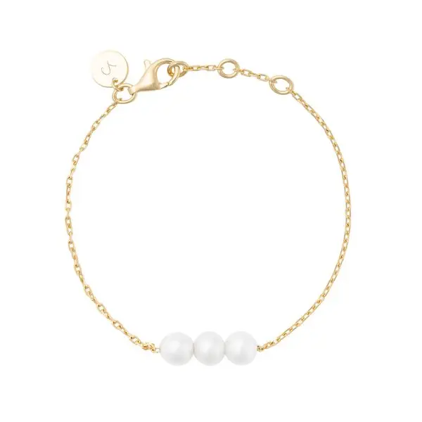 CHIARA TEDESCHI JEWELLERY Plated Pearl Chain Bracelet - Gold