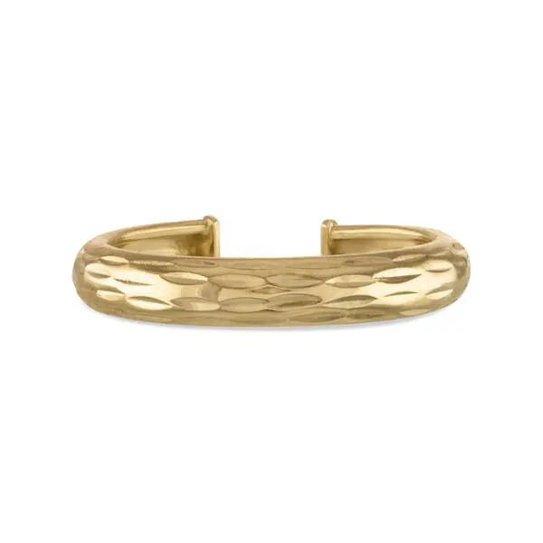 ZAHAV JEWELRY 14k Solid 2mm Wide Diamond Cut Ear Cuff
