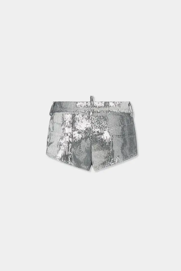 Dsquared2 Sequin Hot Pants - Gold