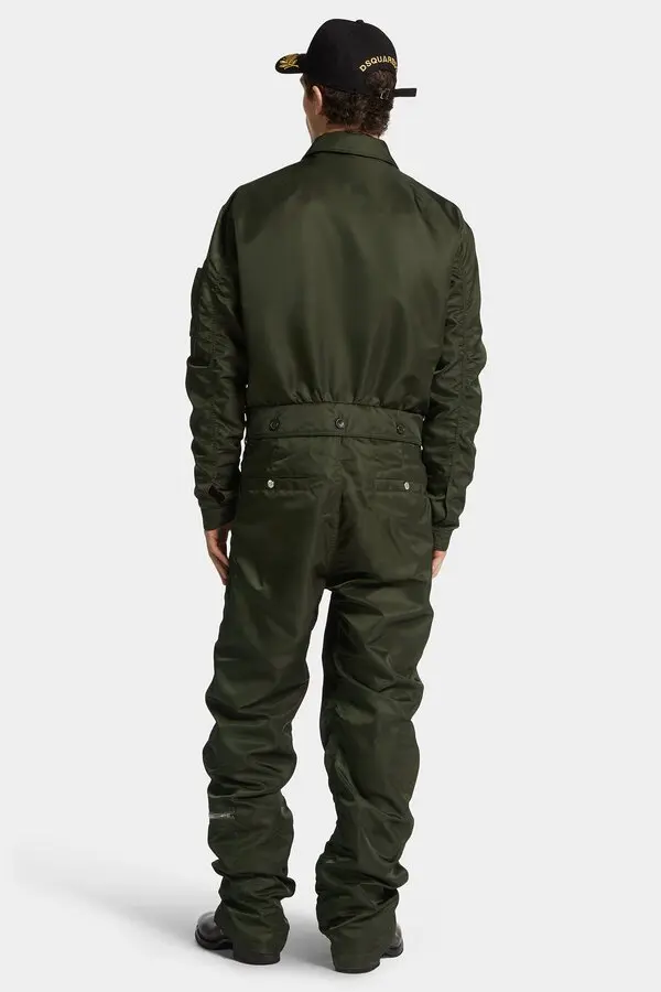 Dsquared2 Aviator Jumpsuit With Ruching And Zips