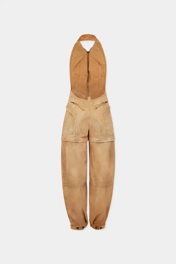 Dsquared2 Garment Dyed Utility Distressed Jumpsuit