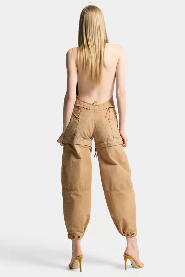 Dsquared2 Garment Dyed Utility Distressed Jumpsuit