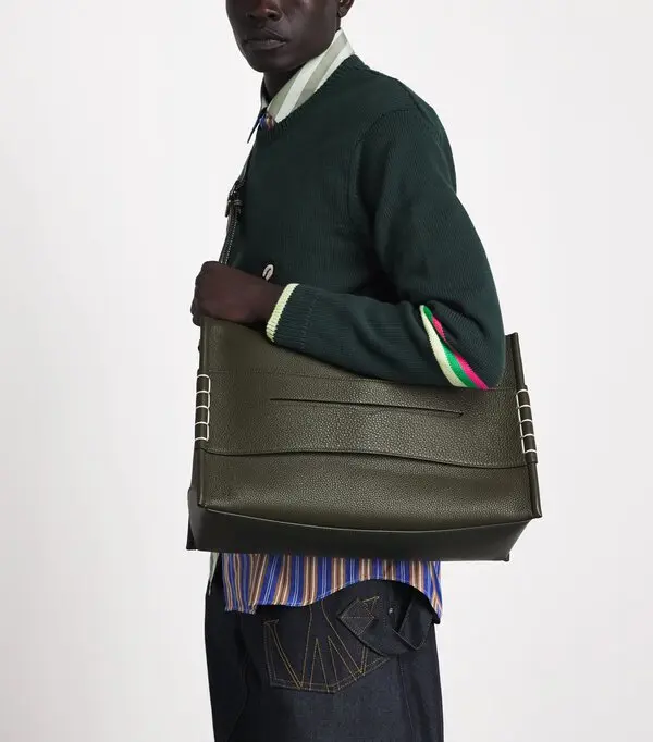 JW Anderson Leather Loafer Messenger Bag - Beige