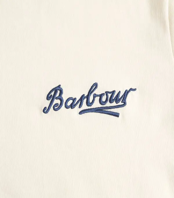 Barbour Cotton Embroidered Logo T-shirt - Ivory