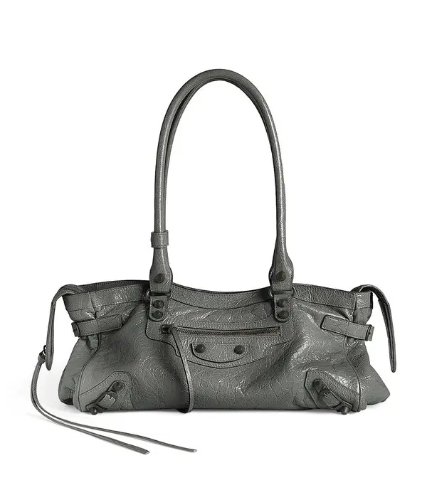 Balenciaga Lambskin Le City East-west Shoulder Bag - Grey