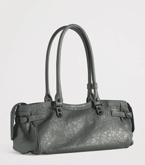 Balenciaga Lambskin Le City East-west Shoulder Bag - Grey