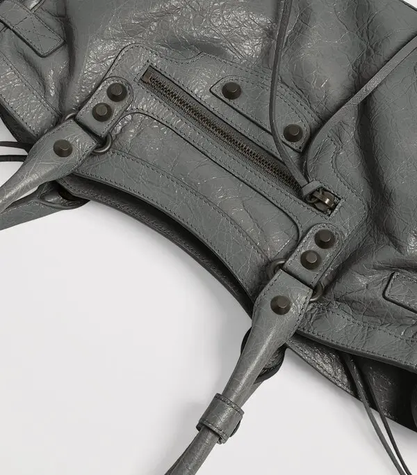 Balenciaga Lambskin Le City East-west Shoulder Bag - Grey