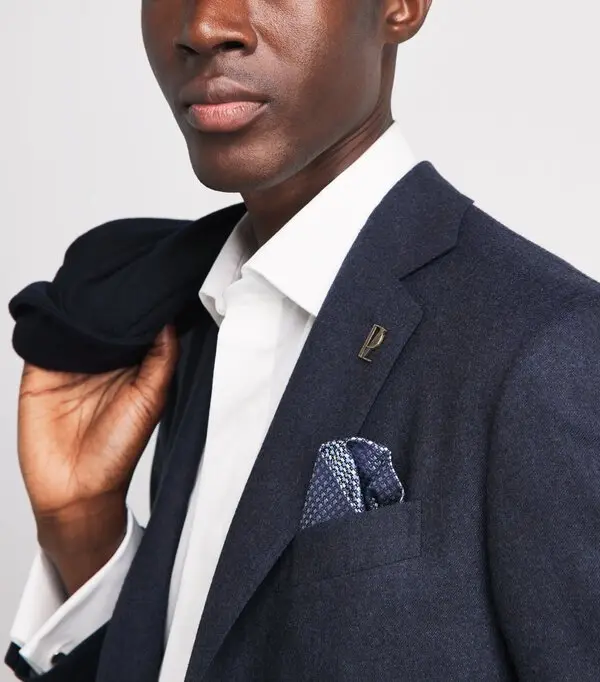 Pal Zileri Silk Printed Pocket Square
