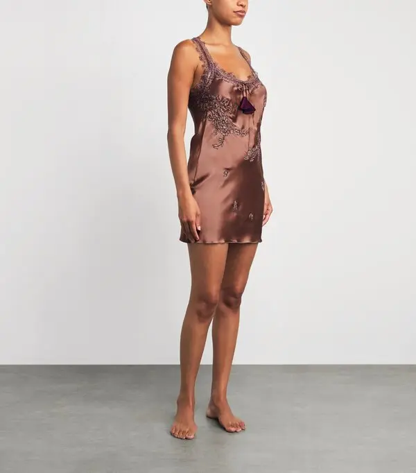 TORLOWEI Silk Patsy Mini Slip Dress