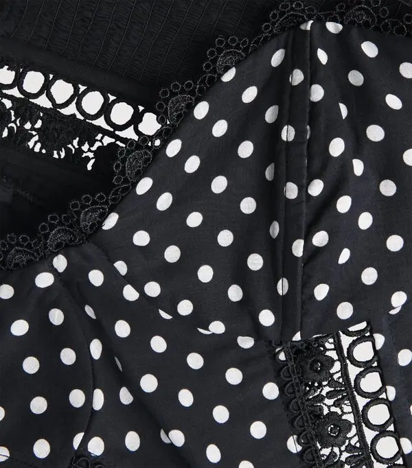 Charo Ruiz Ibiza Polka-dot Fiare Corset Top