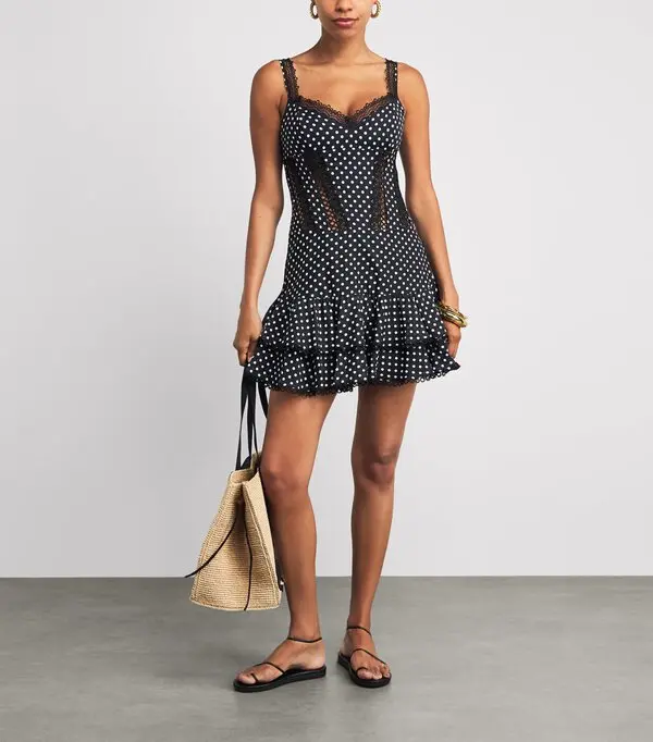 Charo Ruiz Ibiza Polka-dot Carmen Mini Dress