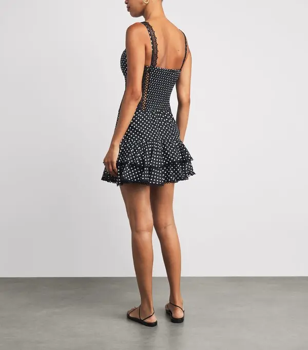 Charo Ruiz Ibiza Polka-dot Carmen Mini Dress