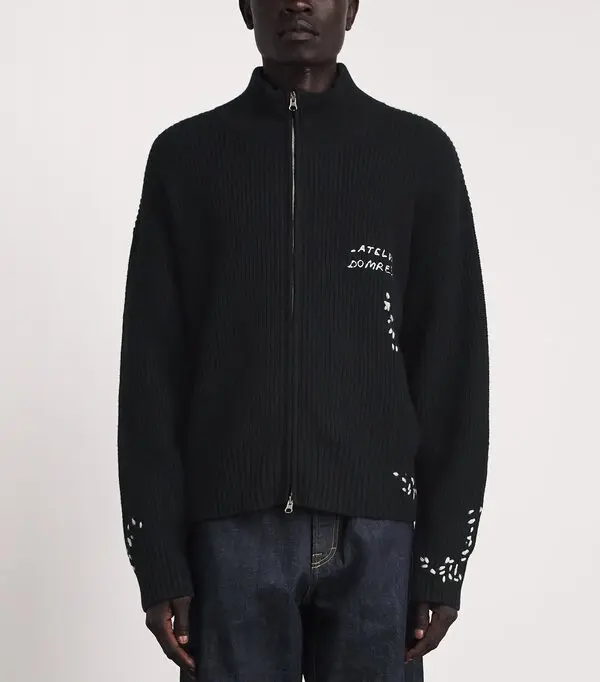 DOMREBEL Wool-blend Cropped Cardigan