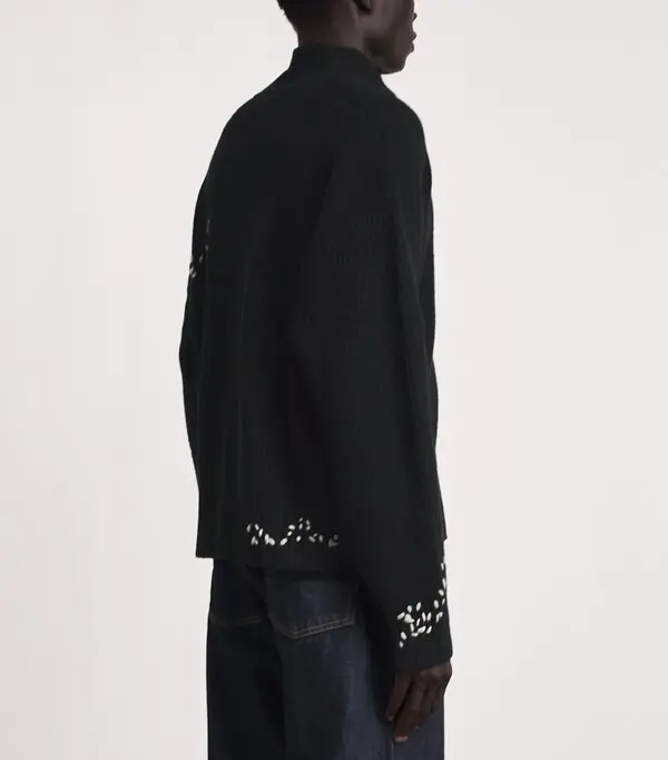 DOMREBEL Wool-blend Cropped Cardigan