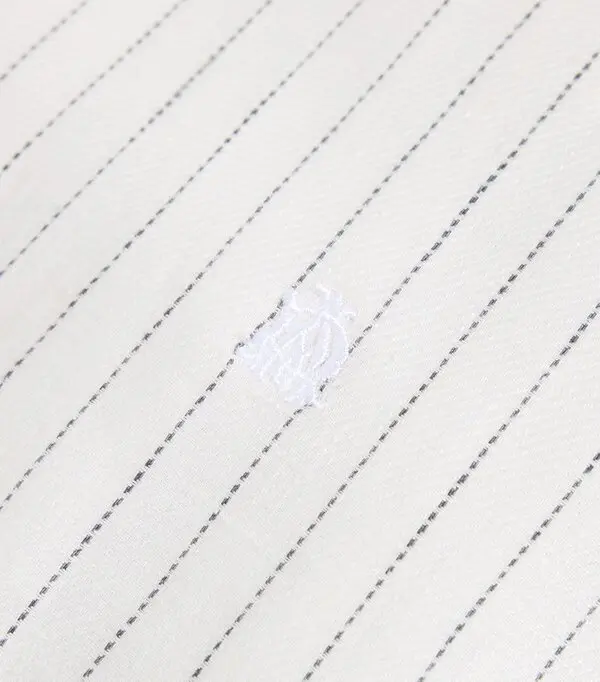Dunhill Linen Pinstripe Belted Blazer