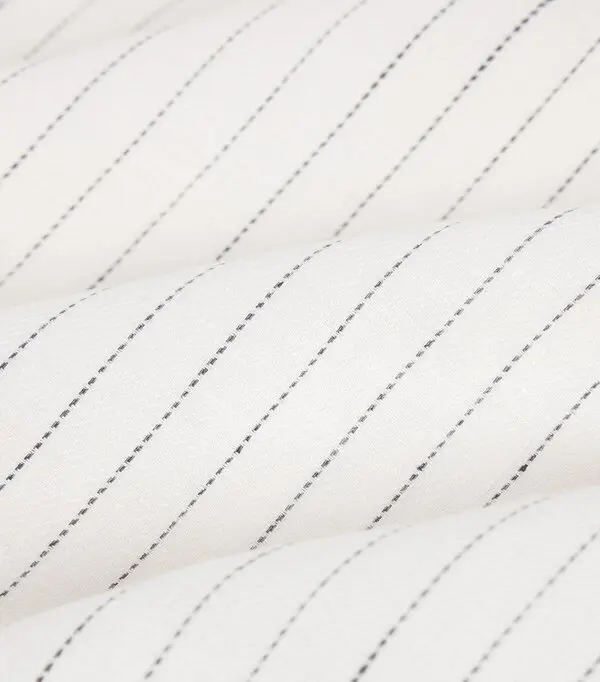 Dunhill Linen Pinstripe Belted Blazer