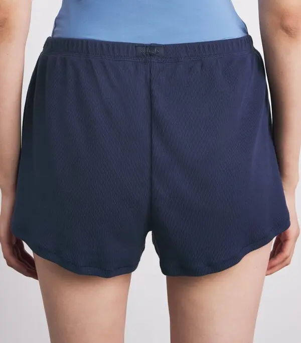 SKIMS Stretch-cotton Rib Shorts