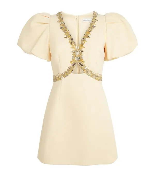 Rebecca Vallance Alexandrite Puff Sleeve Mini Dress